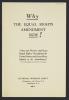 Why: The Equal Rights Amendment NOW! National Woman’s Party, ca. 1939 ...